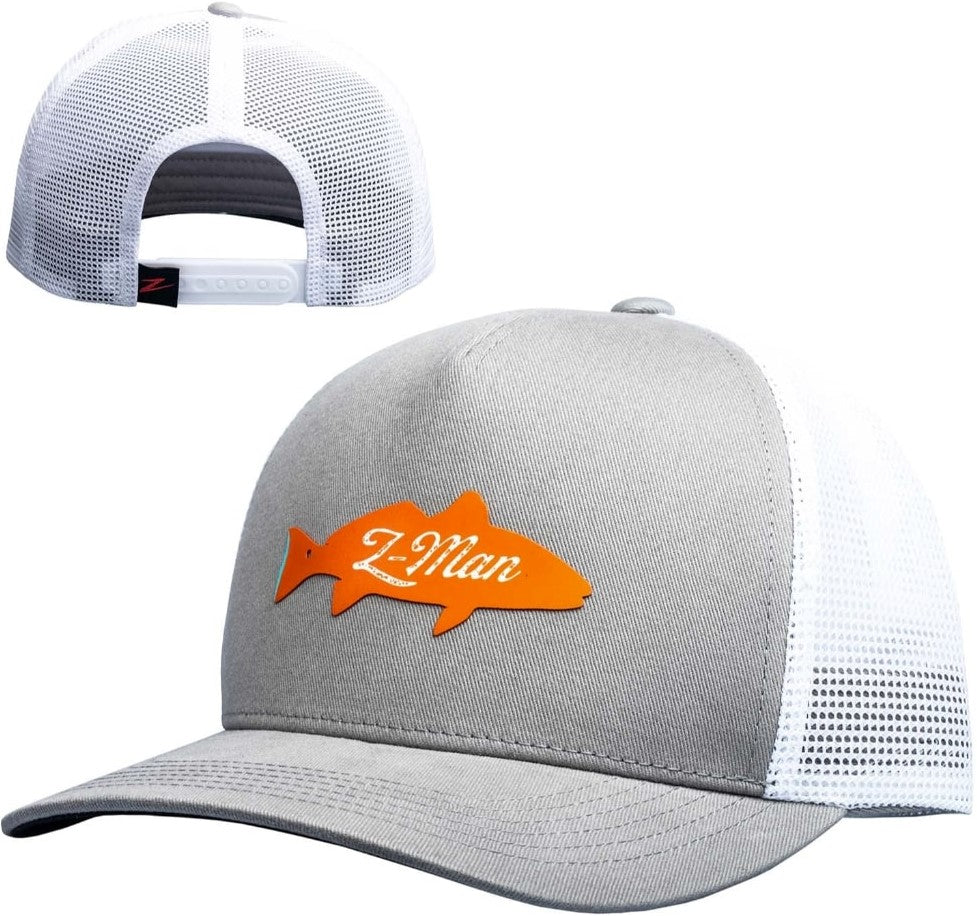 Z-Man Redfish Trucker Hat - Gray/White 2 Tone — Discount Tackle