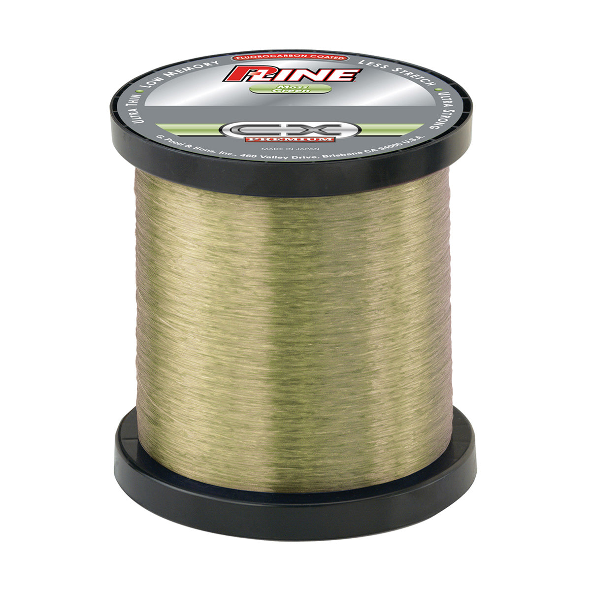 P-Line CX Premium Coated Fluoro 3000 Yard Moss Green — Discount Tackle
