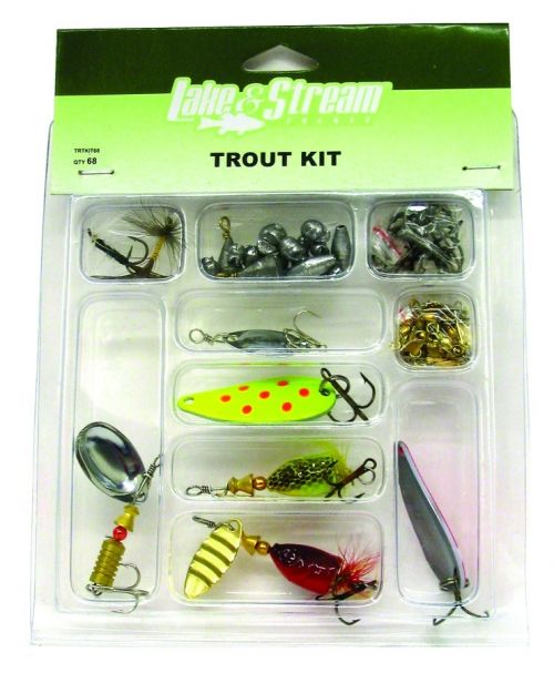Lake & Stream 68-Piece Beginner Trout Kit — Discount Tackle
